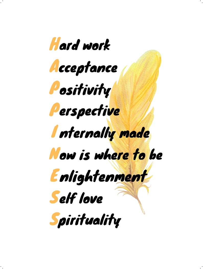Key to Happiness/ Happiness Poster/ Happiness Wall Art/ Happiness Quote ...