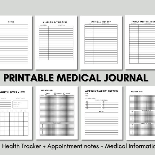 Doctor Appointment Journal Health Care Wellness Notes - Etsy