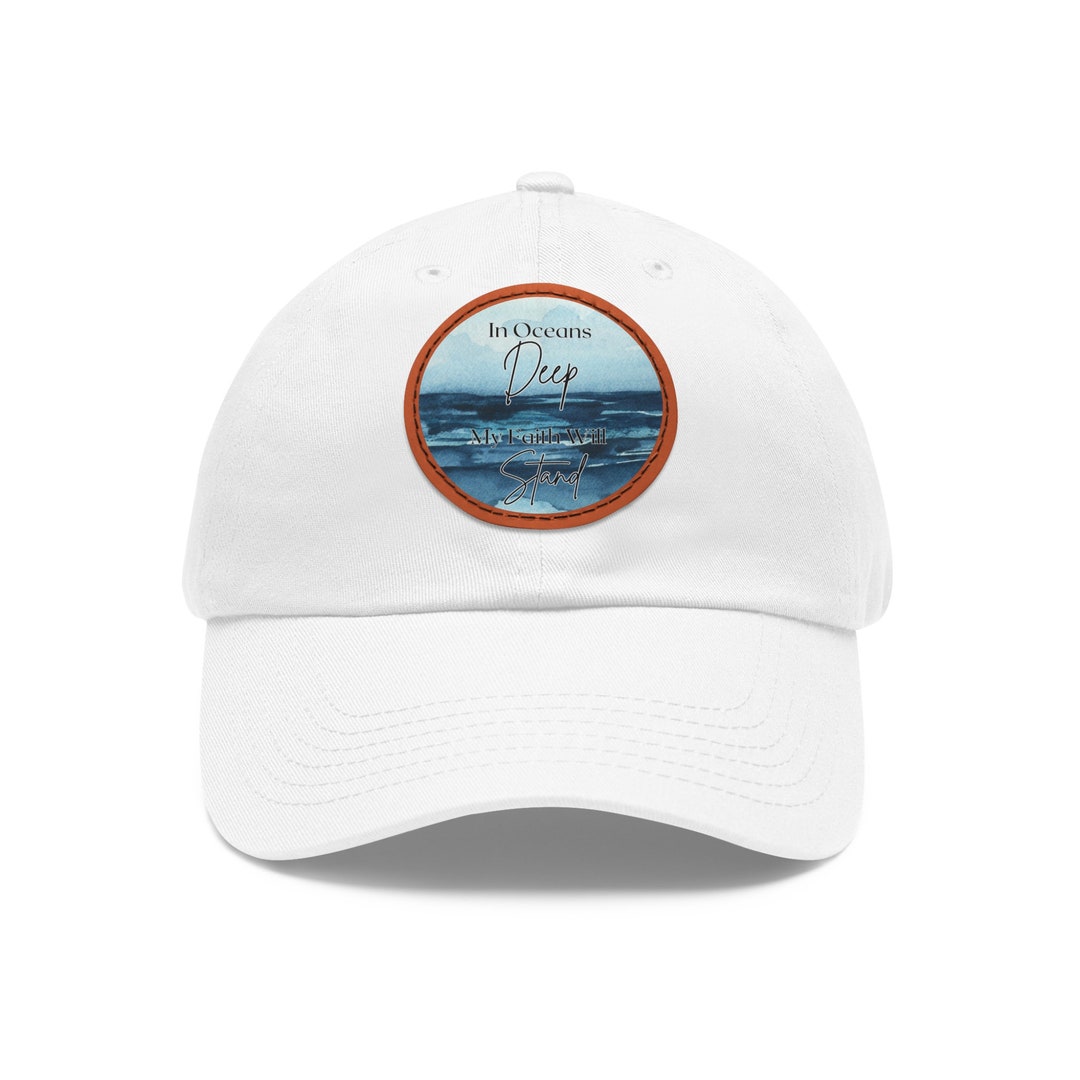 In Oceans Deep Billed Hat With Leather Patch round - Etsy