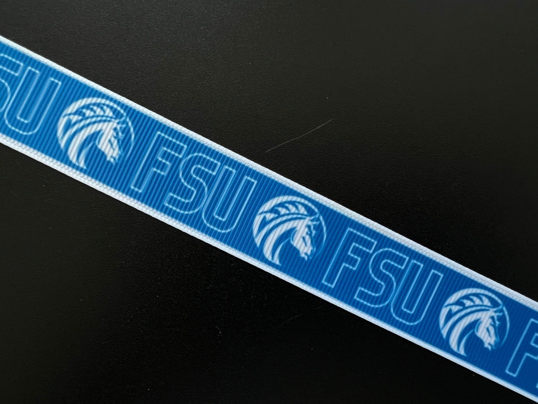 FSU Blue Background 1 Yard Length on Grosgrain Ribbon Choose - Etsy