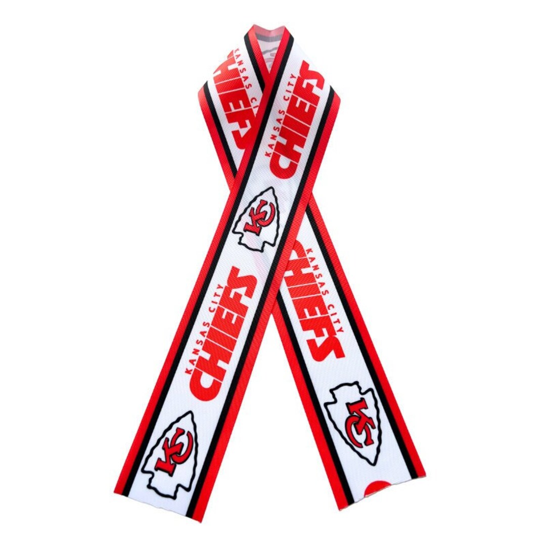 Chiefs 2 Logos White Background High Quality Grosgrain Ribbon, Choose ...