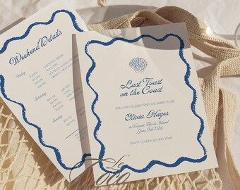 Ritz Glam Bachelorette Itinerary Invitation Template Classic - Etsy