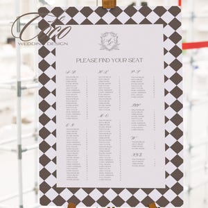 Luxe Classic Seating Chart Template, Classic AZ Wedding Seating Chart ...