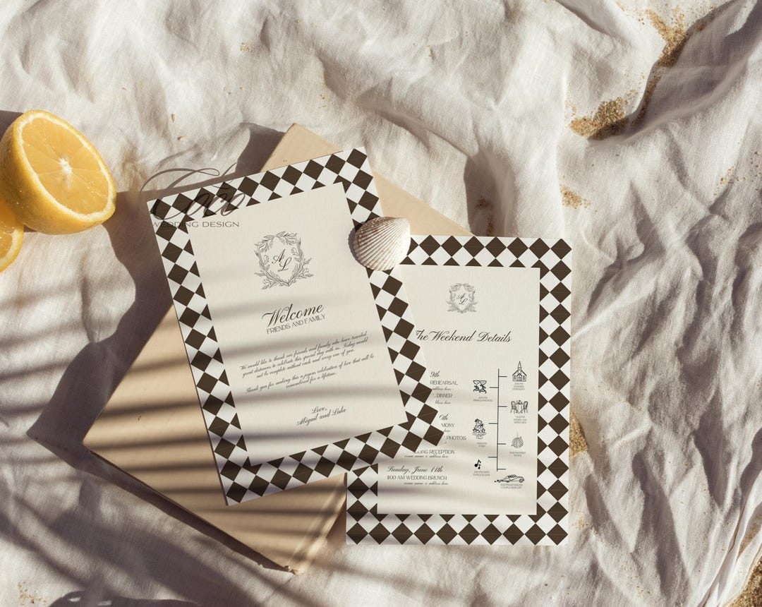 Classic Wedding Weekend Itinerary Template: Ritz Glam Program (digital ...