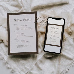 Ritz Glam Bachelorette Itinerary Invitation Template (digital) - Etsy