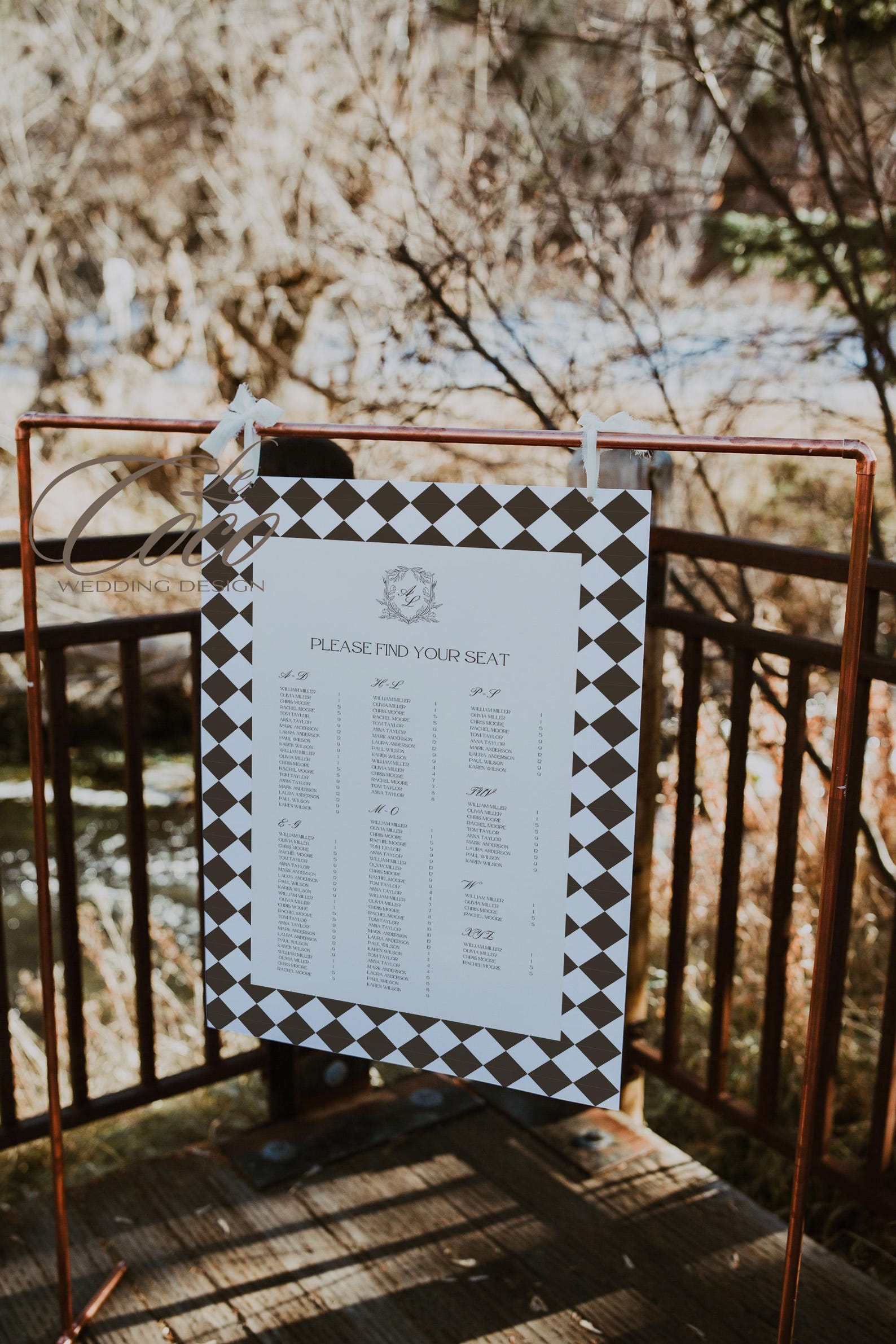 Luxe Classic Seating Chart Template, Classic AZ Wedding Seating Chart ...