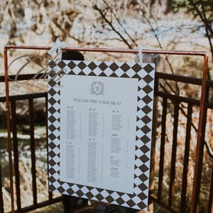 Luxe Classic Seating Chart Template, Classic AZ Wedding Seating Chart ...