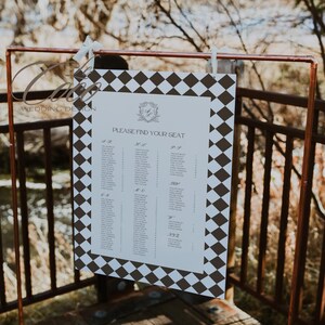 Luxe Classic Seating Chart Template, Classic AZ Wedding Seating Chart ...
