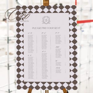 Luxe Classic Seating Chart Template, Classic AZ Wedding Seating Chart ...