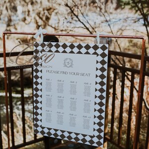 Luxe Classic Seating Chart Template, Classic Calligraphy Wedding ...