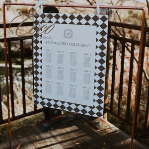 Luxe Classic Seating Chart Template, Classic Calligraphy Wedding ...