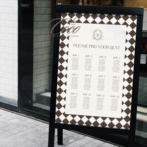 Luxe Classic Seating Chart Template, Classic Calligraphy Wedding ...