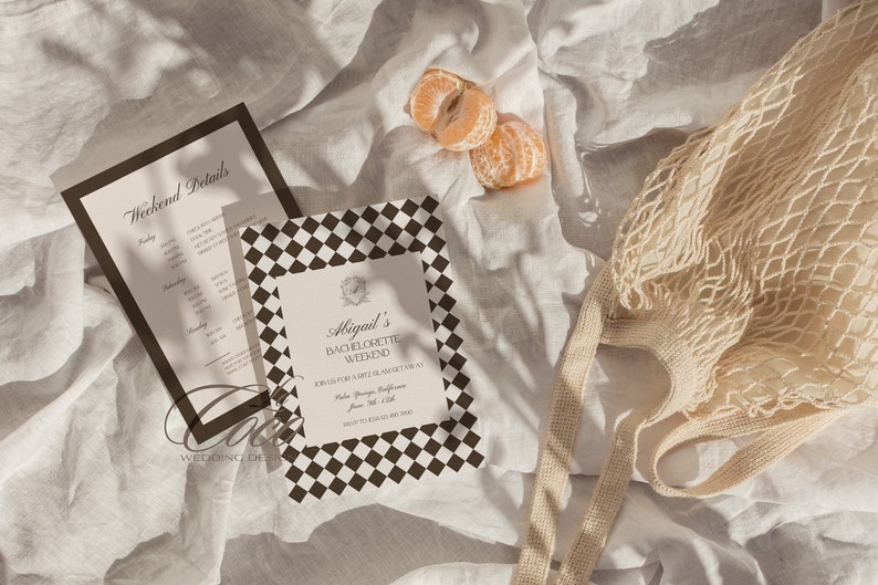 Ritz Glam Bachelorette Itinerary Invitation Template (digital) - Etsy