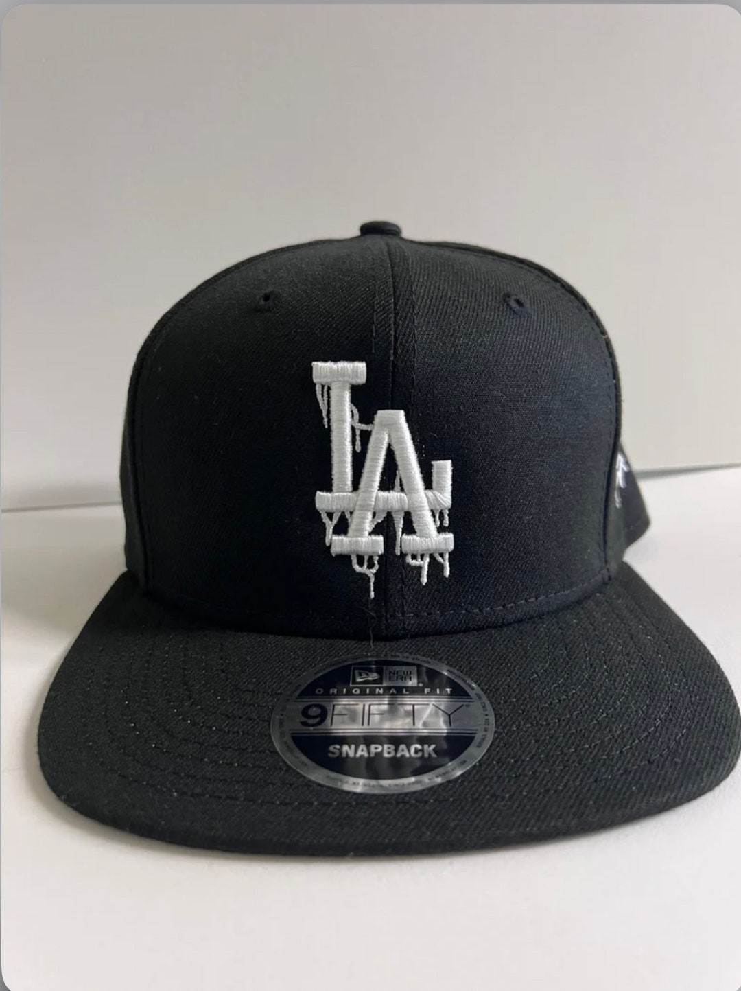 LA “drip” New Era Black 9fifty - Etsy