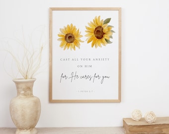 Sunflower Bible Wall Art - Etsy