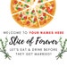 Pizza Themed Wedding/bridal Shower Welcome Sign - Personalized Digital ...