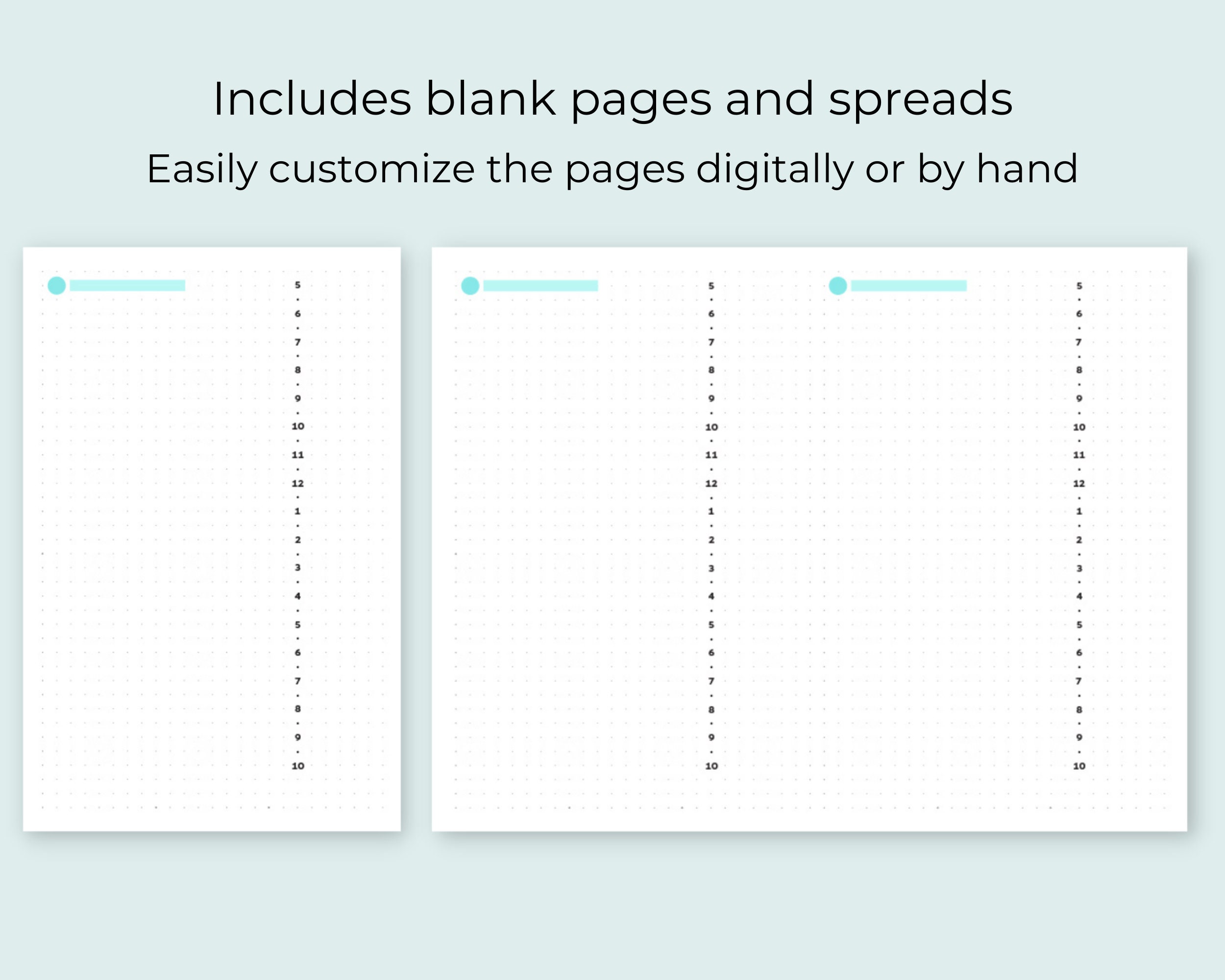 Daily and Weekly Planner Bundle Printable Minimalist Bullet Journal ...
