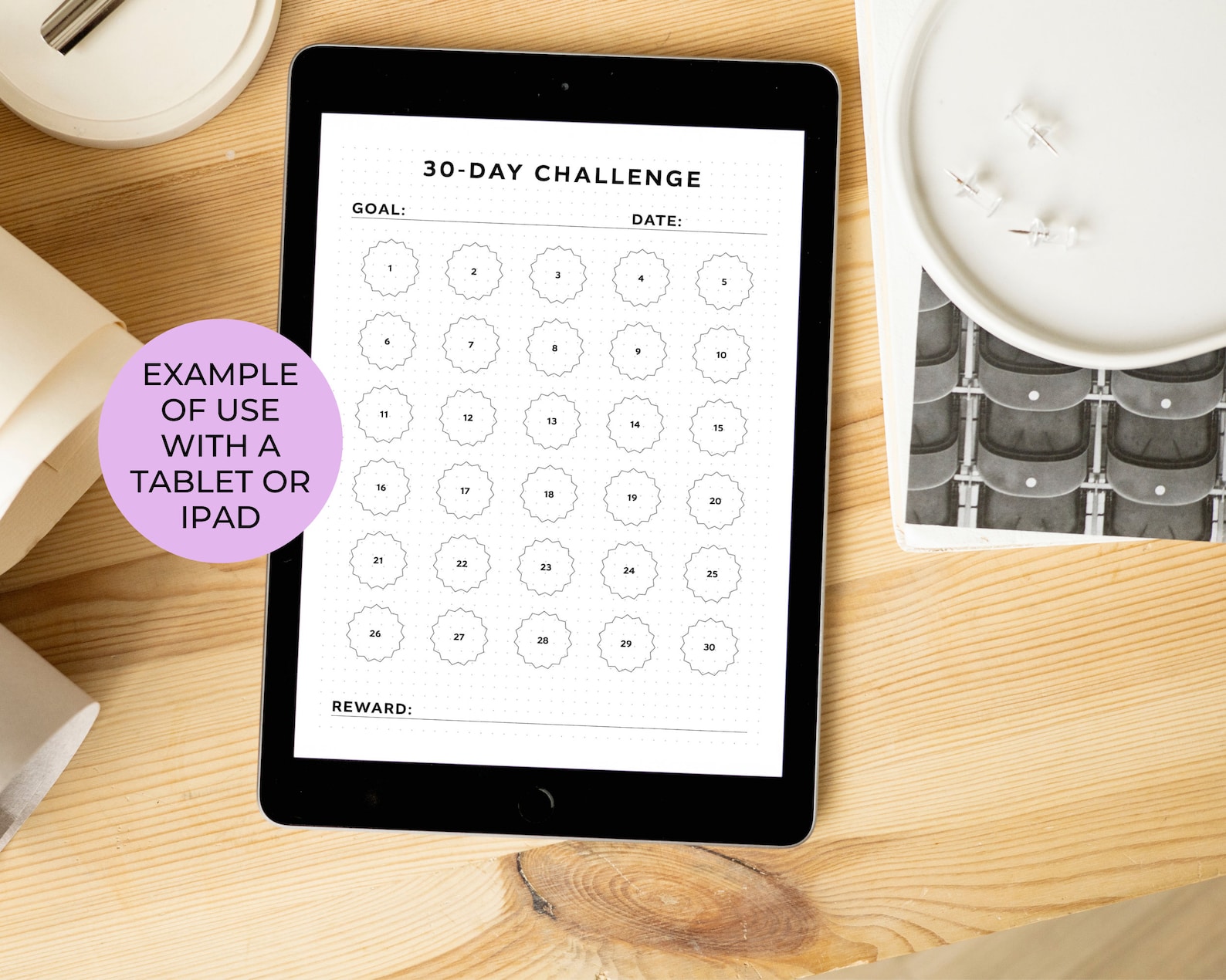 30 Day Challenge Tracker Template Letter A4 Planner Insert Goal Tracker ...
