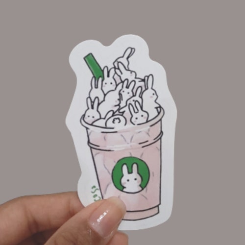 Hare Rabbit Bunny Vinyl Sticker Waterproof Decal. - Etsy