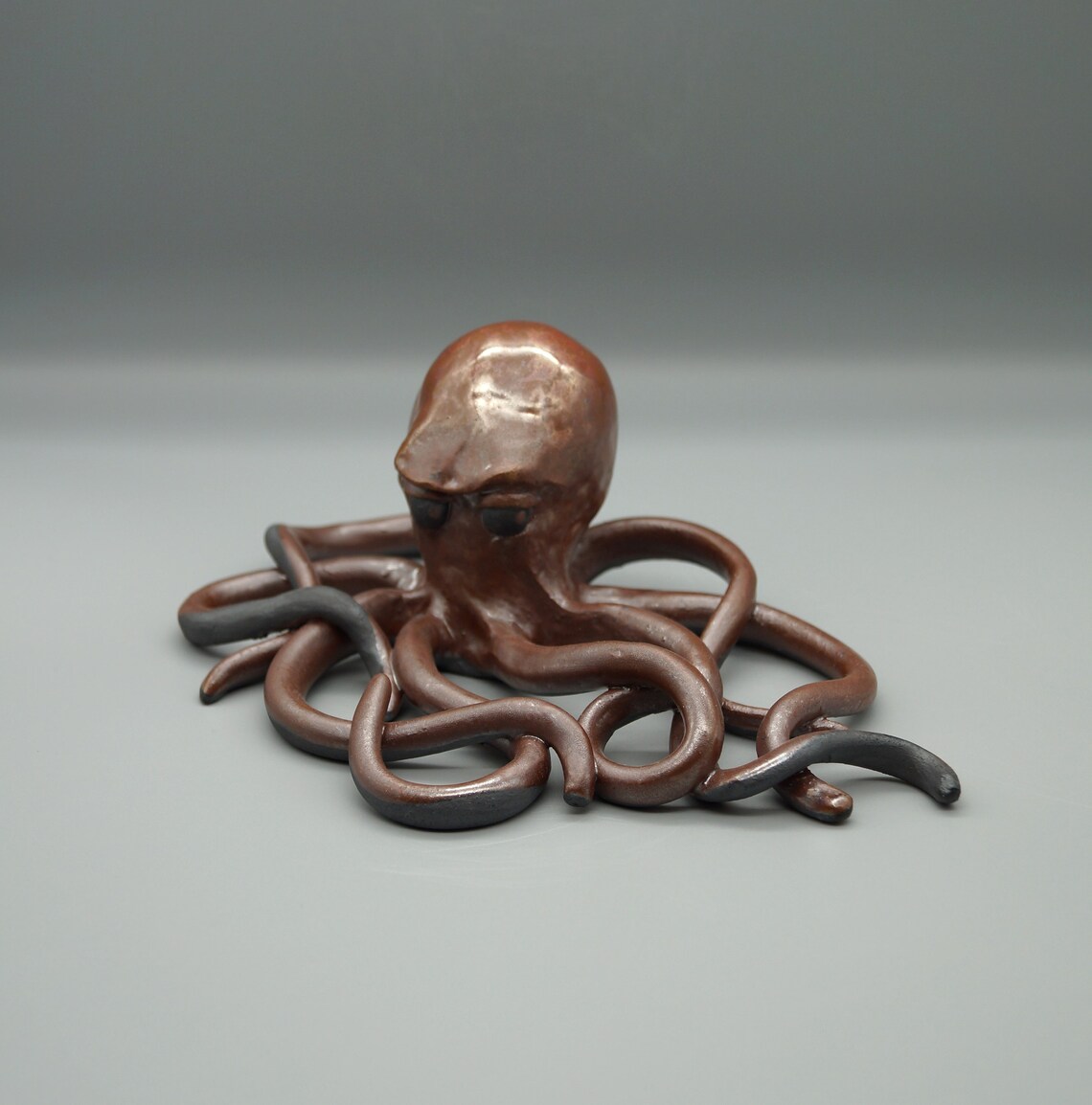 Grumpy Octopus Hand-built Sculpture Silly Cute Adorable - Etsy