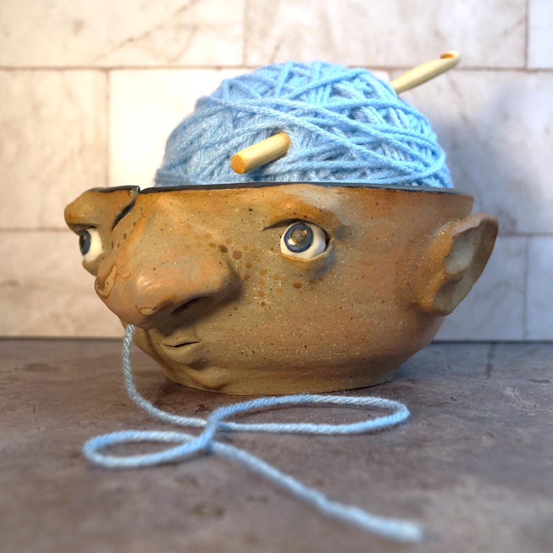 Unique Yarn Bowl - Etsy