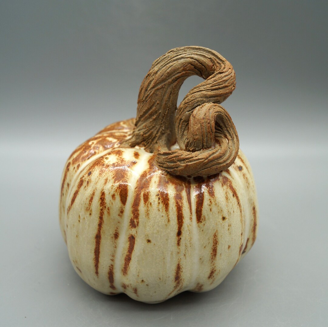 Ceramic Pumpkin - Hand-built Sculpture - Autumn, Fall, Thanksgiving ...