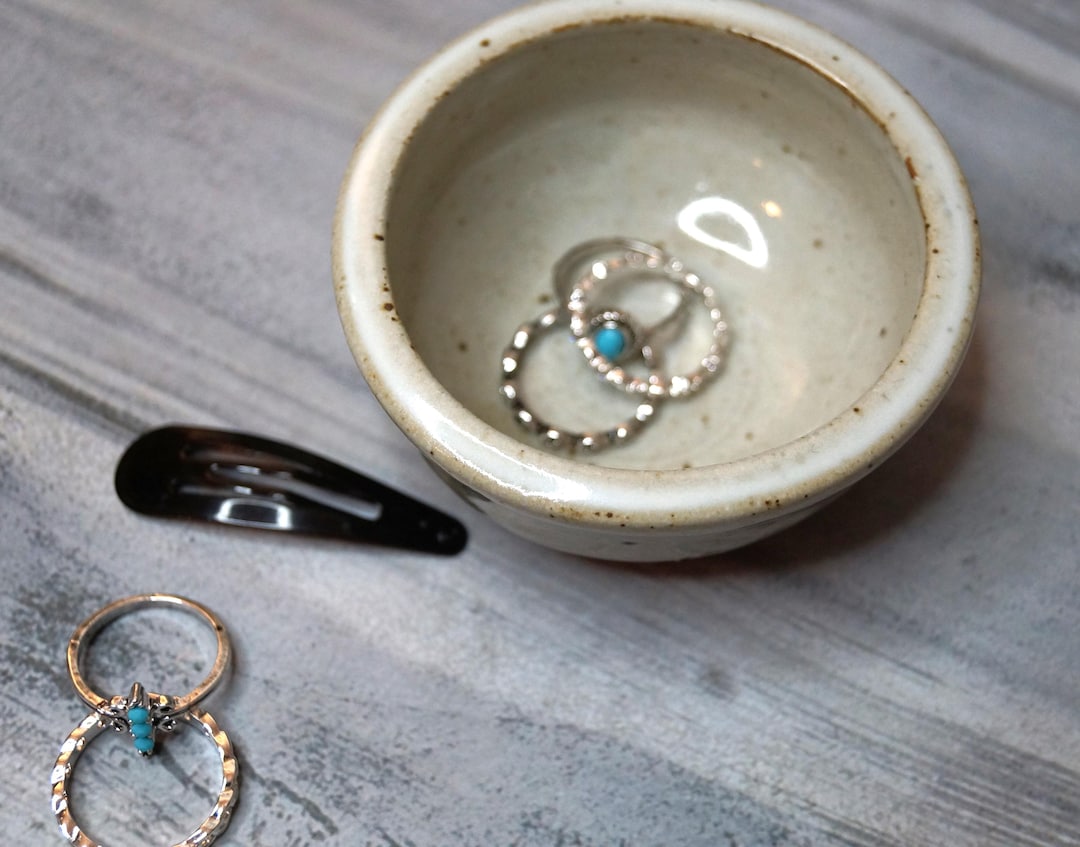 Flowers Tiny Bowl Small Ceramic Wheel-thrown Bowl Handmade Ceramic ...