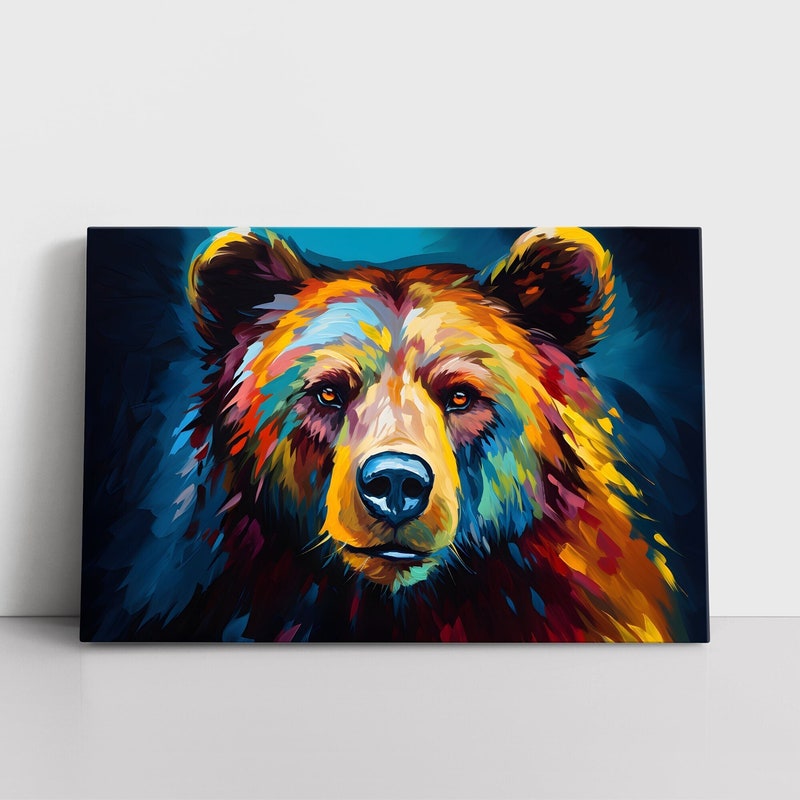 Grizzly Bear Modern Art - Etsy