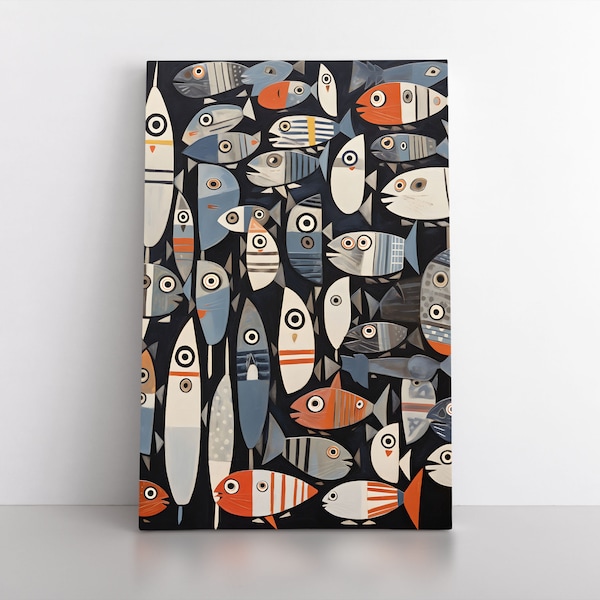 Modern Fish Painting - Etsy