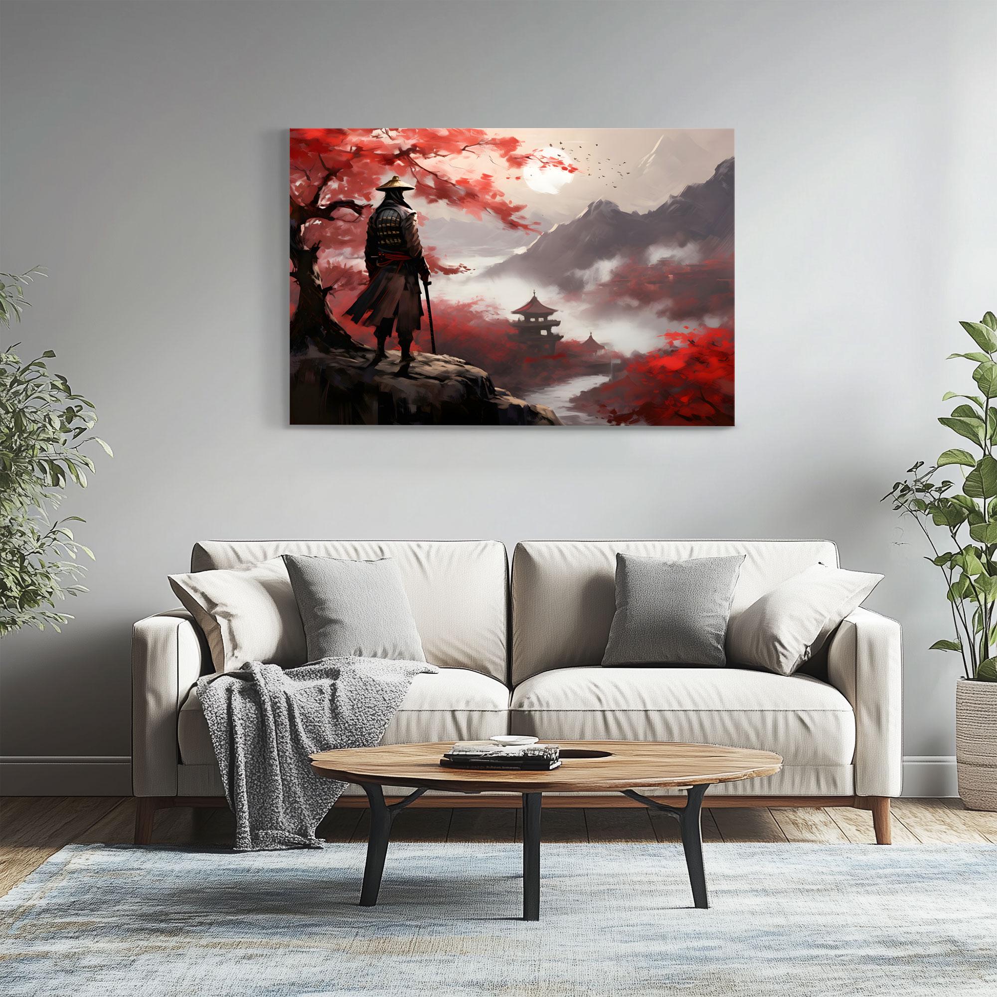Ancient Samurai Warrior Ronin Kung Fu Oil Painting Print on Framed ...