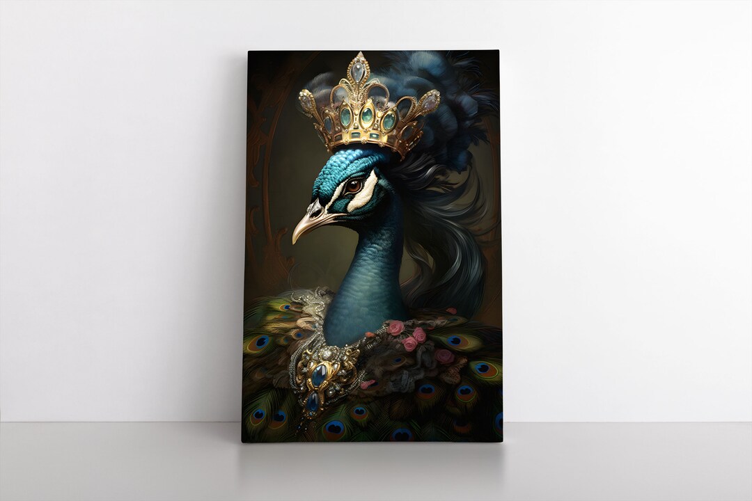 Viktorianische lustige Pfau Kunst Malerei Druck auf Leinwand Wandkunst ...