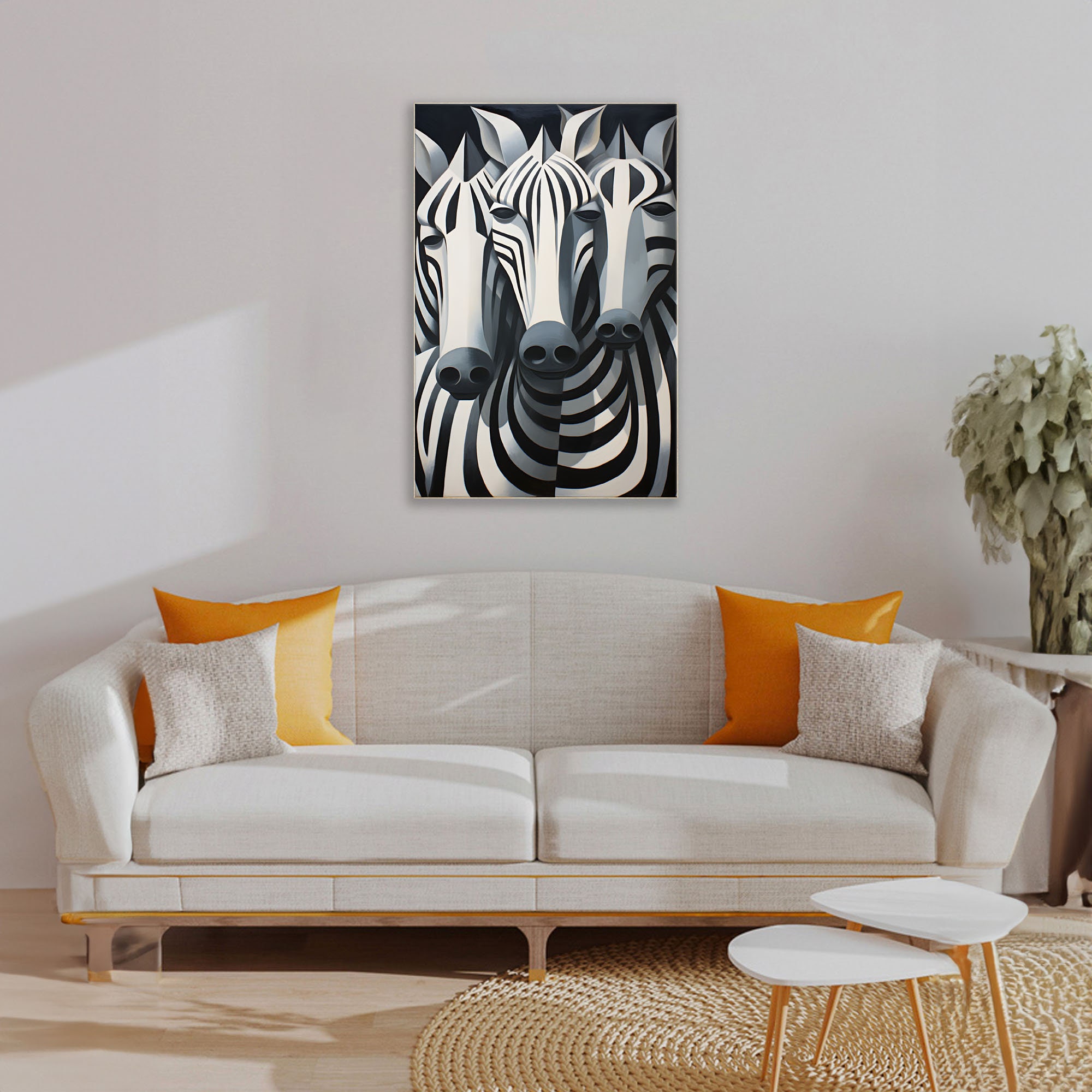 Abstrakte Zebras Schwarz Weiß gerahmt Leinwand Wand Kunst - Etsy.de