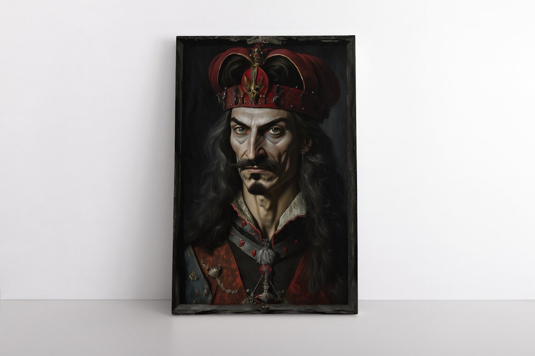 Vlad the Impailer Portrait Painting Print on Framed Canvas Wall Art ...