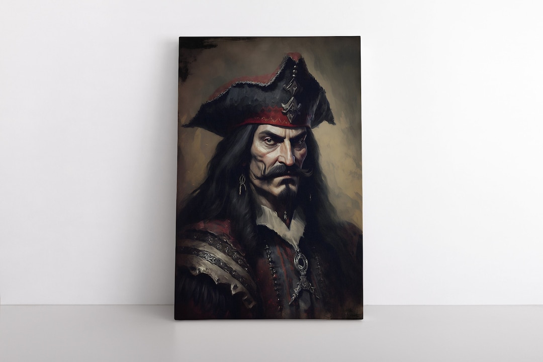 Pirate Portrait Painting Print on Canvas Wall Art | Vintage Style ...