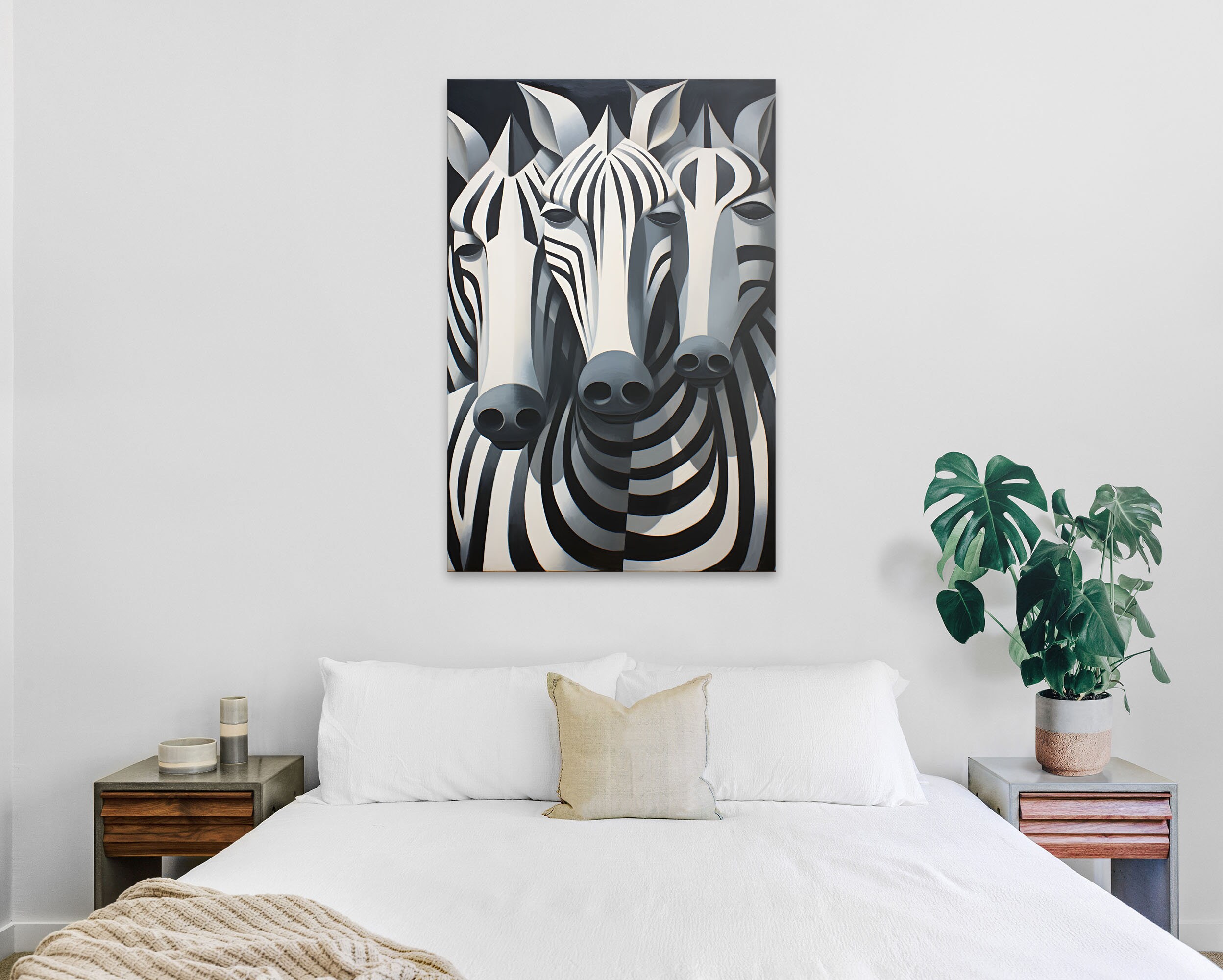 Abstrakte Zebras Schwarz Weiß gerahmt Leinwand Wand Kunst - Etsy.de
