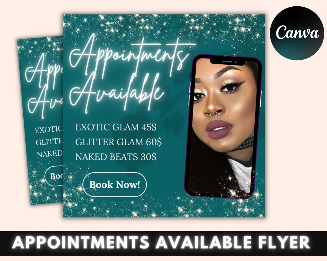 Appointments Available Flyer , Book Now Flyer Template, Business Flyer ...