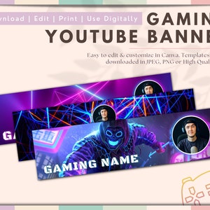 Youtube Gaming Banner | Gaming Banner, Gaming Branding Kit, Gaming ...