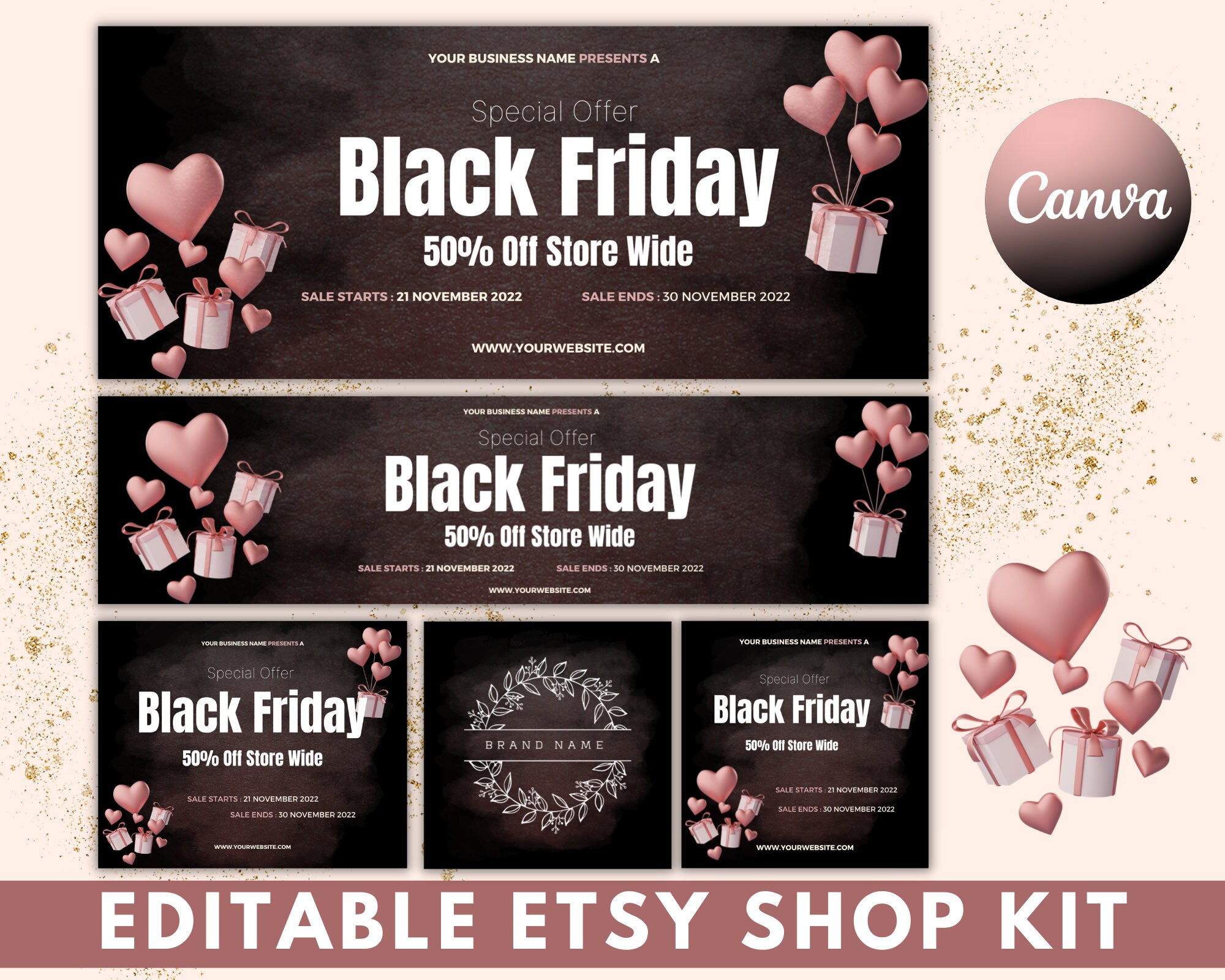 Etsy Shop Kit, Editable Etsy Store Banner, Etsy Shop Banners, Etsy ...