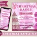 Christmas Raffle Flyer Template, Christmas Raffle Giveaway, Raffle ...