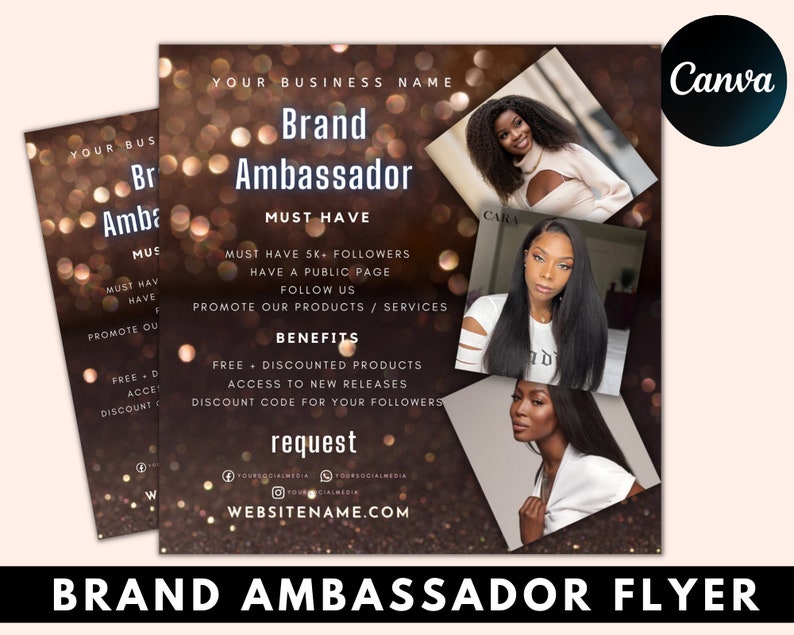 Brand Ambassador Flyer Template, Canva Editable (digital Download) - Etsy