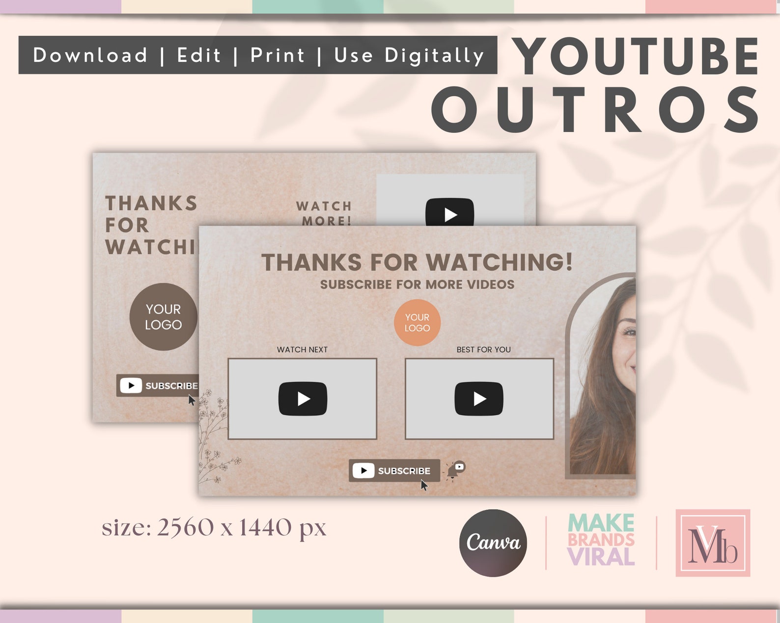 Youtube Branding Kit, Youtube Banner Template, Youtube Thumbnail ...