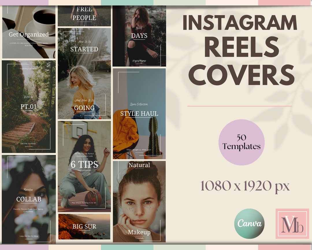 Editable Instagram Reels Cover, Instagram Reel Cover, Aesthetic Reels ...