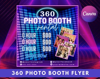 360 Photo Booth Flyer, 360 Photo Booth, 360 Flyer, Event Flyer, Party ...