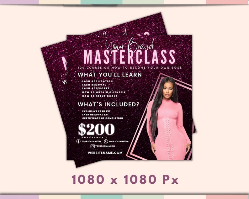 Social Media Flyer, Master Class Social Media Template, Master Class ...
