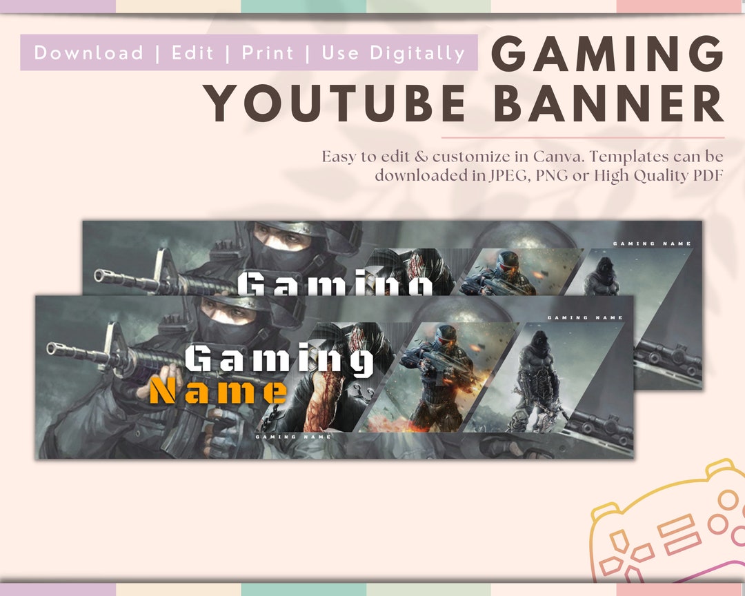 Gaming Youtube Banner Youtube Gaming Intro, Youtube Gaming Kit, Diy ...