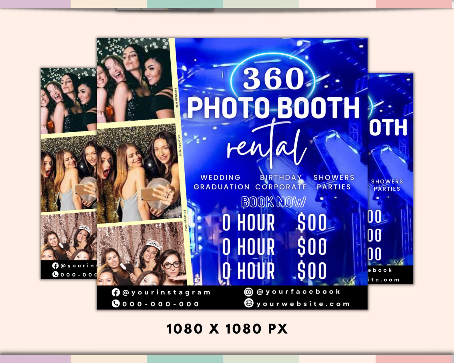 360 Photo Booth, 360 PHOTO BOOTH FLYER, Photo Booth Flyer, Event Flyer ...