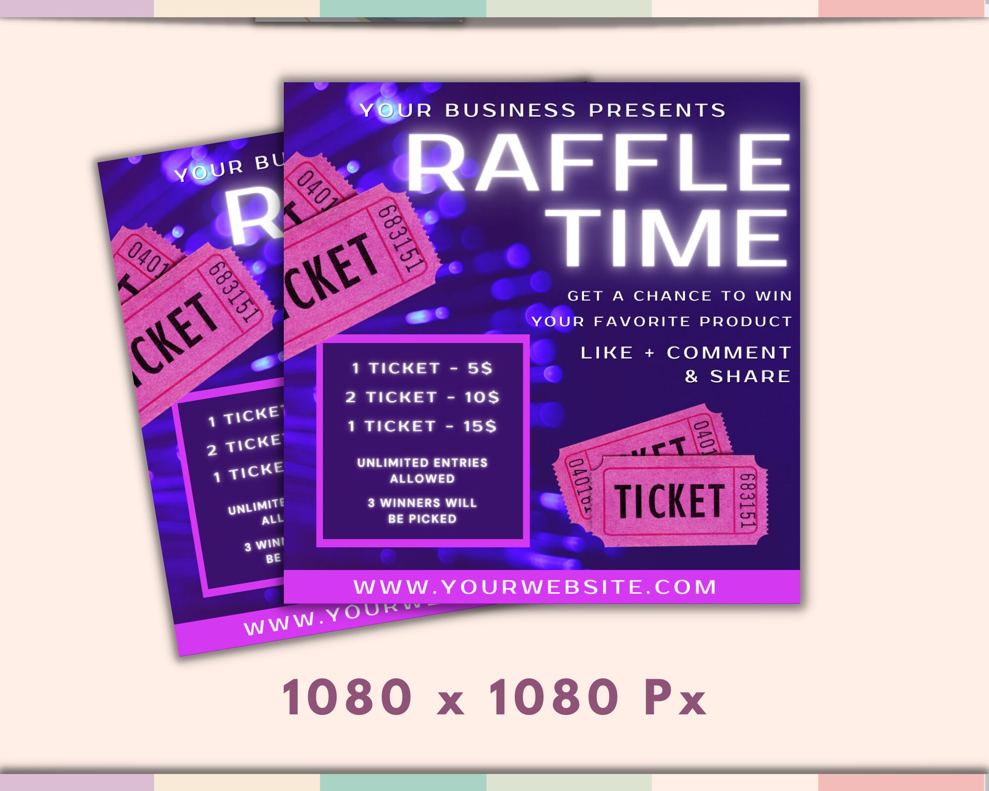 Raffle Flyer Template, Raffle Ticket Flyer, Lash Raffle Flyer, Raffle ...