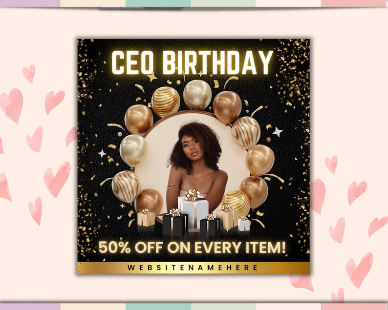 CEO Birthday Flyer, Birthday Invitation, Business Anniversary, Birthday ...