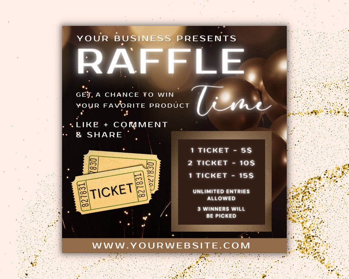 Raffle Ticket Poster, Social Media Flyer, Flyer Design, Raffle Ticket ...