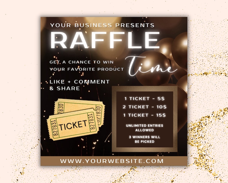 Raffle Ticket Poster, Social Media Flyer, Flyer Design, Raffle Ticket ...